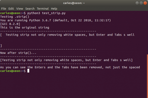 Curiosity Python Stringstrip Removes Just More Than White Spaces Carles Mateo